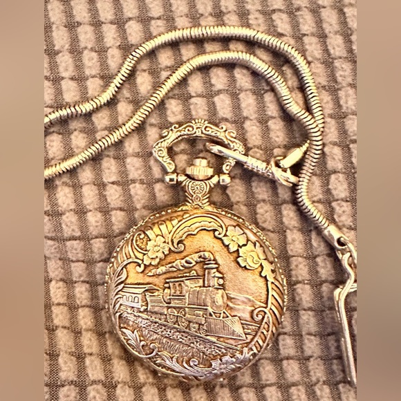 Steam | Accessories | Steam Locomotive Train Quartz Vintage Pocket ...